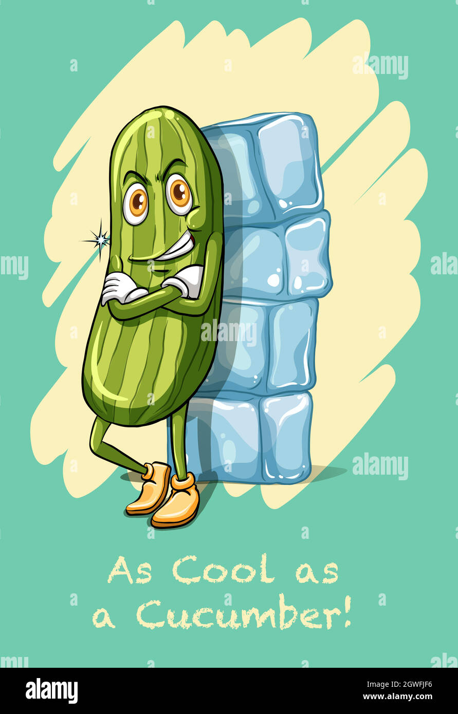 Cool cucumber illustration hi-res stock photography and images - Alamy