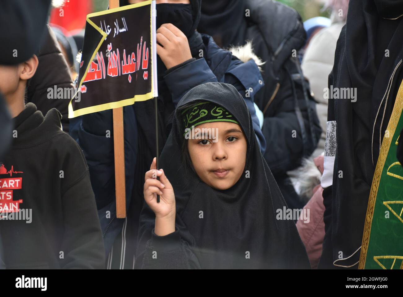 London, UK. 3 October 2021. Hundreds of Muslims march on London for the ...