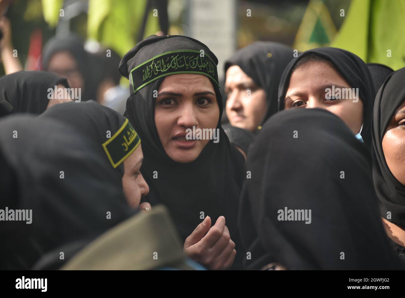 London, UK. 3 October 2021. Hundreds of Muslims march on London for the ...