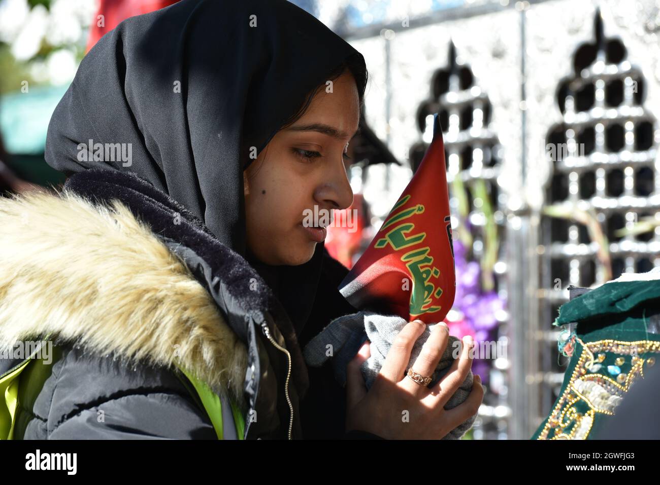 London, UK. 3 October 2021. Hundreds of Muslims march on London for the ...
