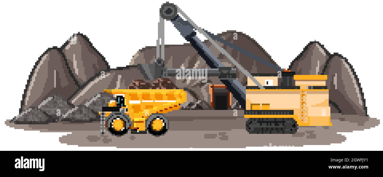 Landscape of coal mine Stock Vector Image & Art - Alamy