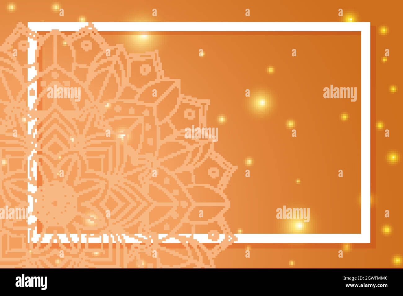 Orange background with mandala patterns Stock Vector Image & Art - Alamy