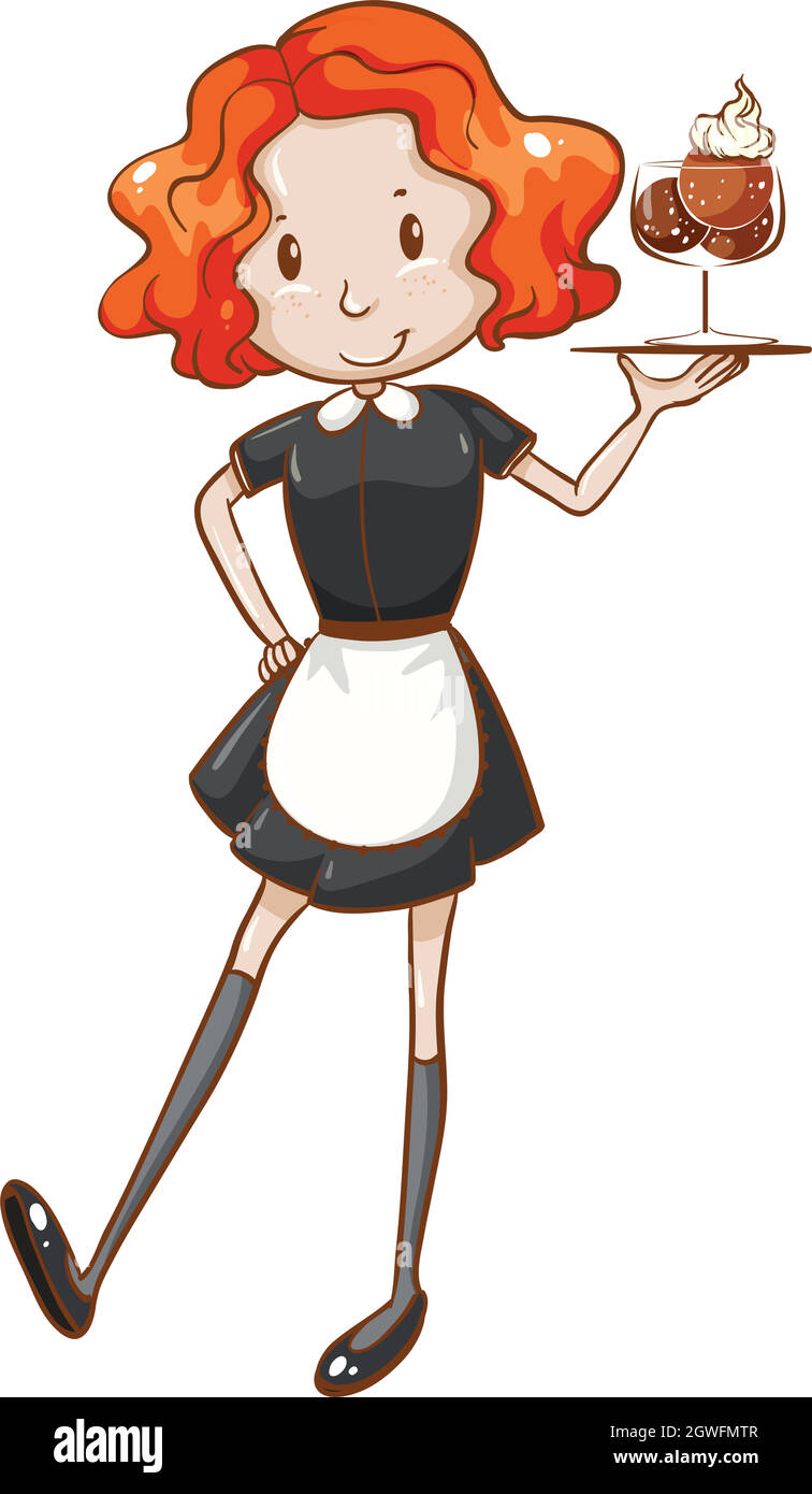 A simple waitress Stock Vector Image & Art - Alamy