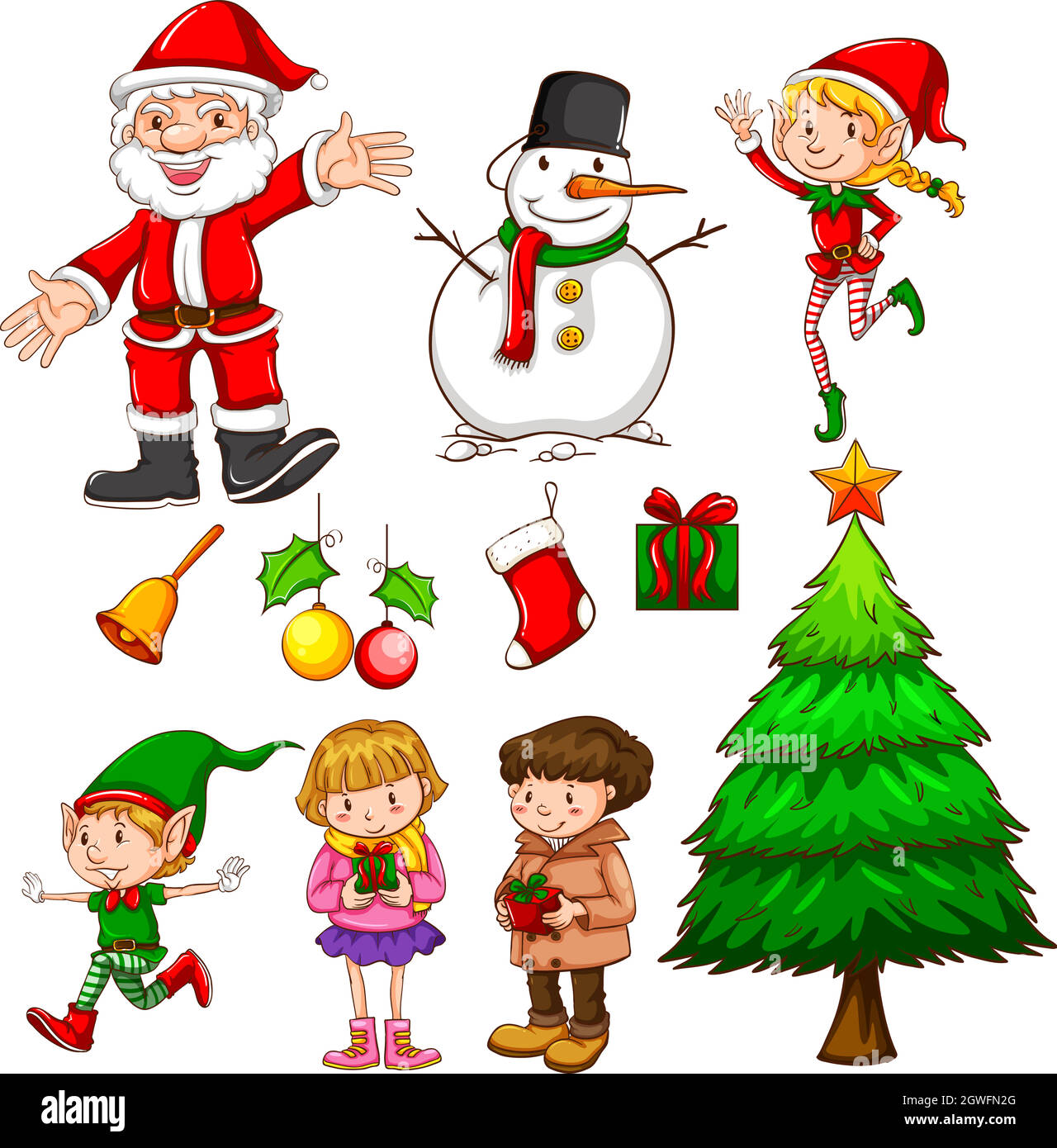 Christmas bell clipart Stock Vector Images - Alamy