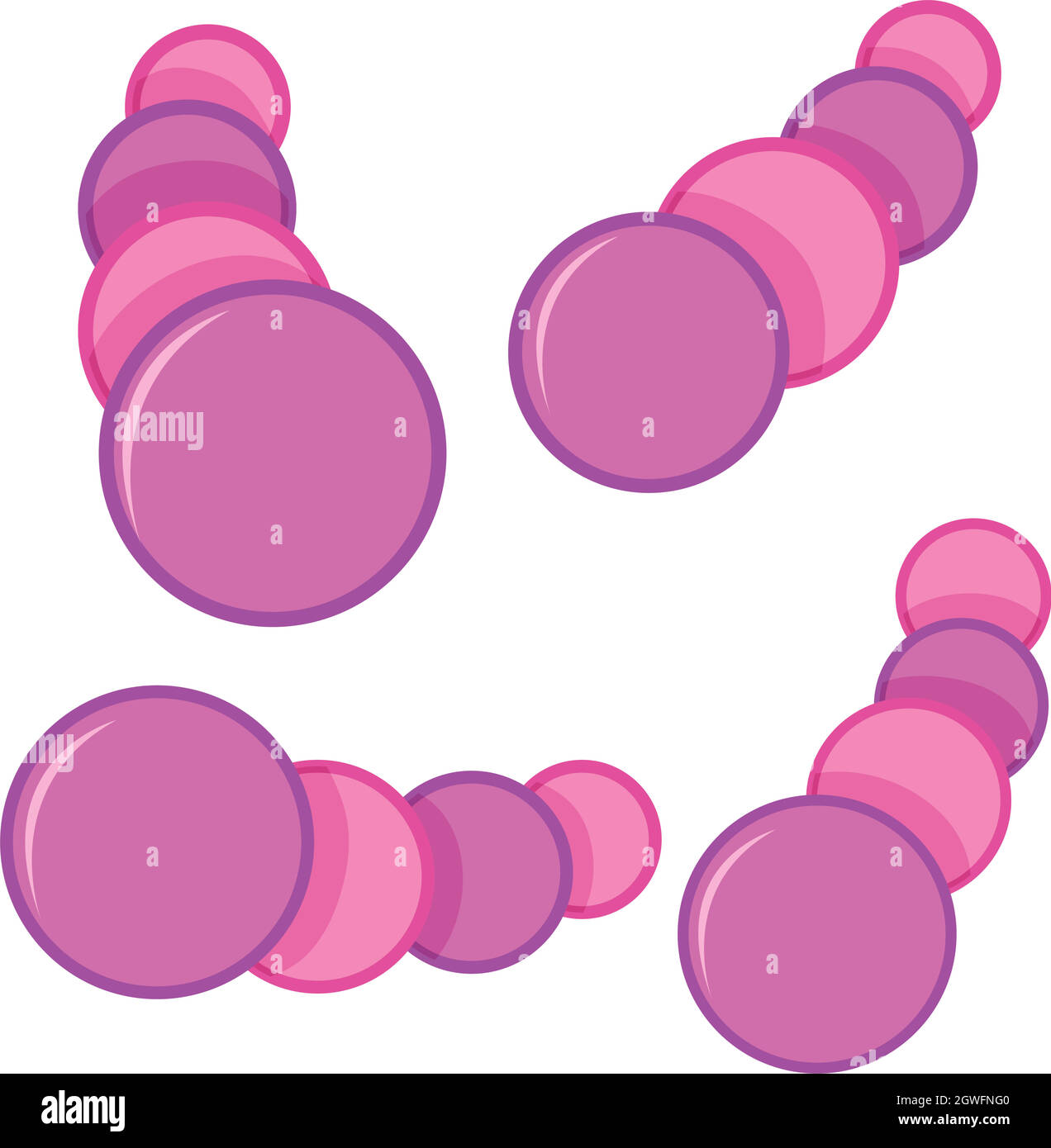 Pink color bacteria on white Stock Vector Image & Art - Alamy