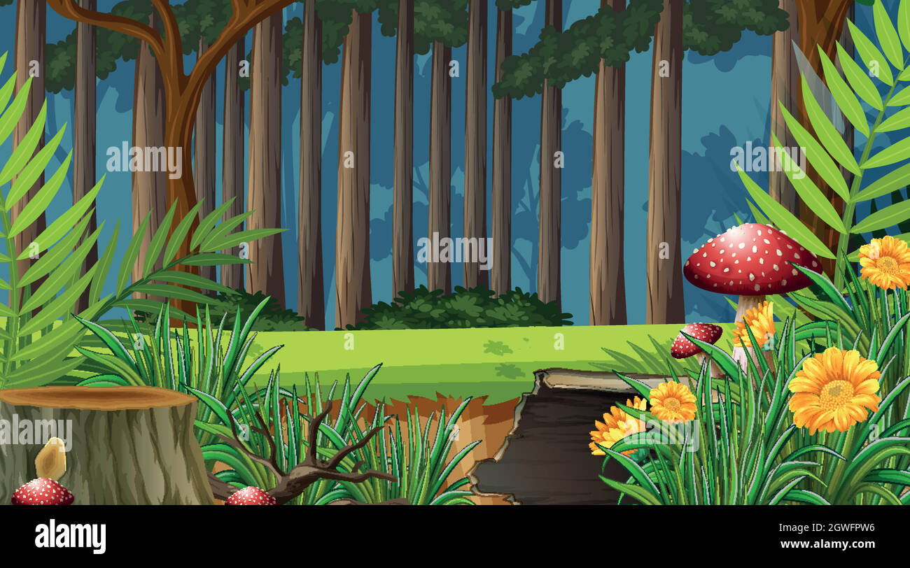 Nature scene landscape template Stock Vector Image & Art - Alamy