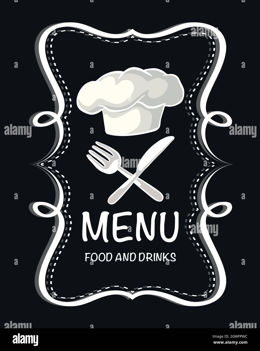 Menu food and drinks sign Stock Vector Image & Art - Alamy