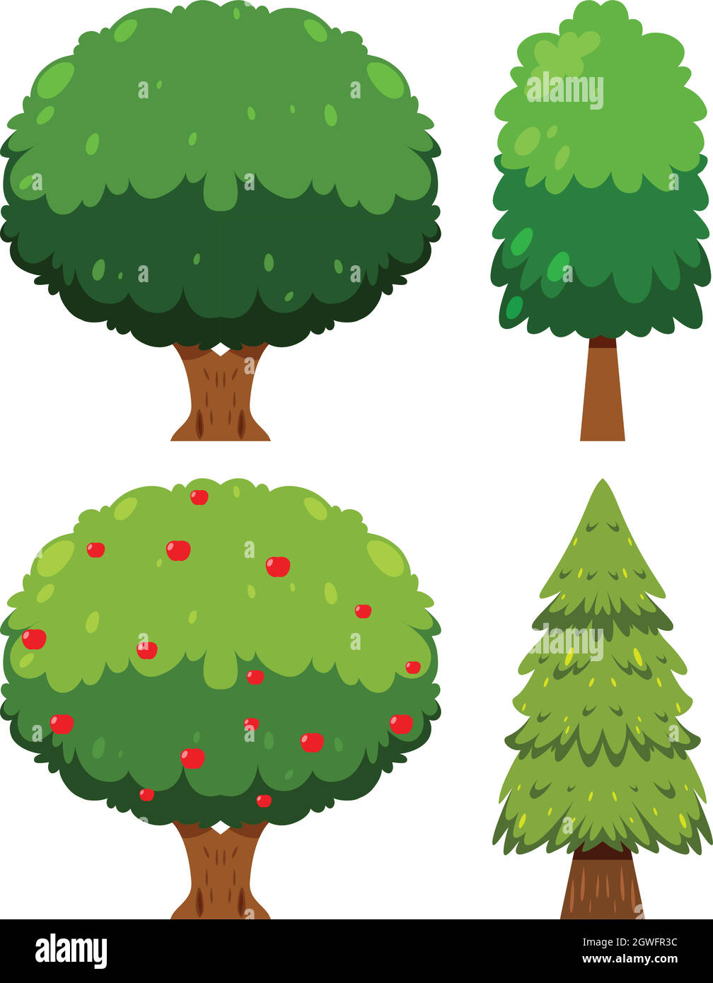 A Set of Tree Element Stock Vector Image & Art - Alamy