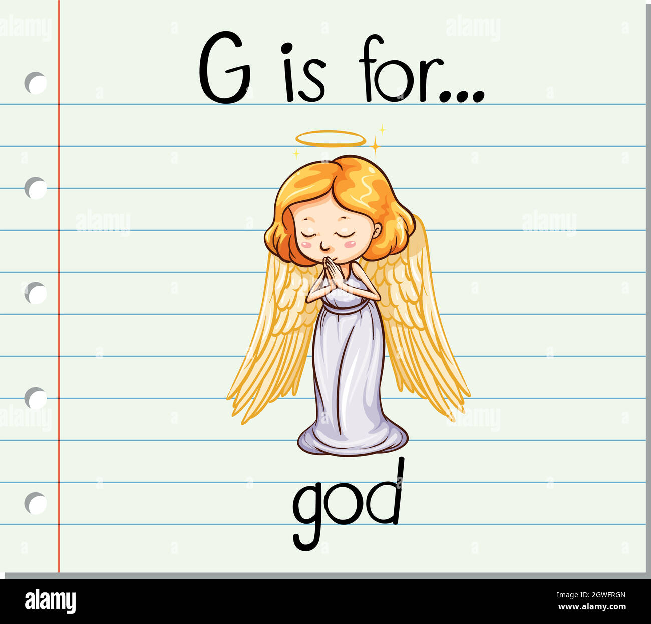Flashcard letter G is for god Stock Vector Image & Art - Alamy