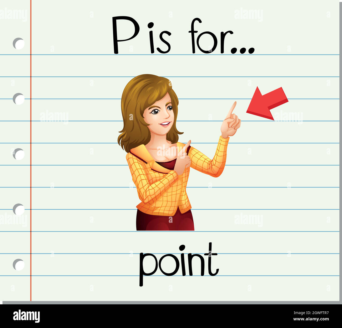 Flashcard letter P is for point Stock Vector Image & Art - Alamy