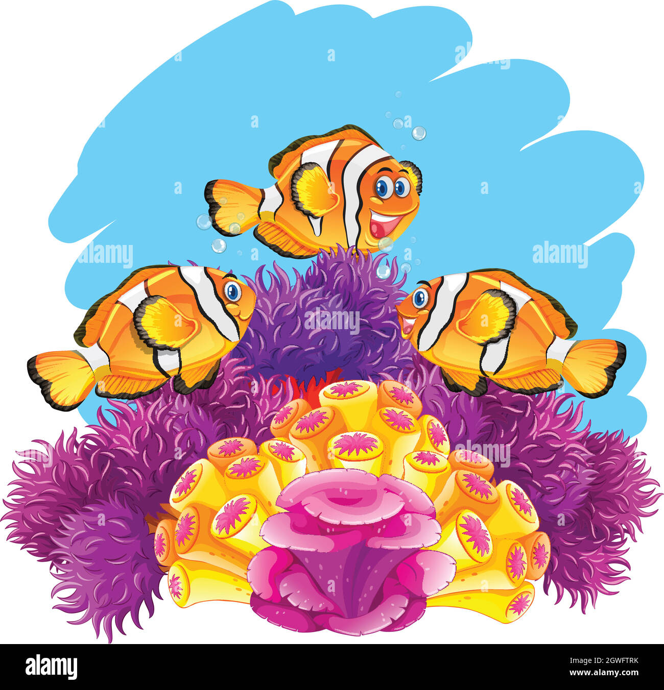 Coral sea fish in aquarium Stock Vector Images - Alamy