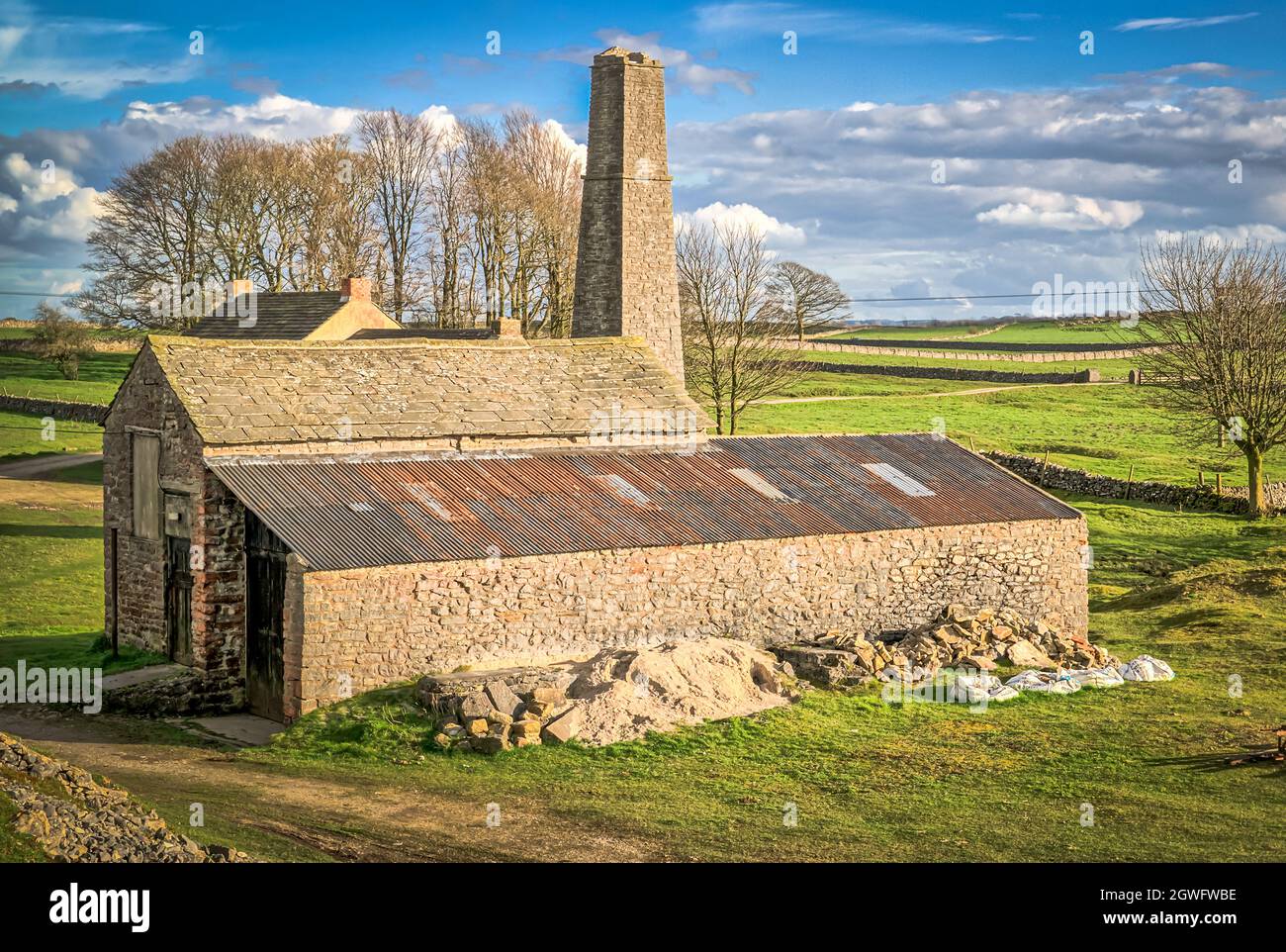 The long engine house, boiler house & square chimney at Magpie Mine ...