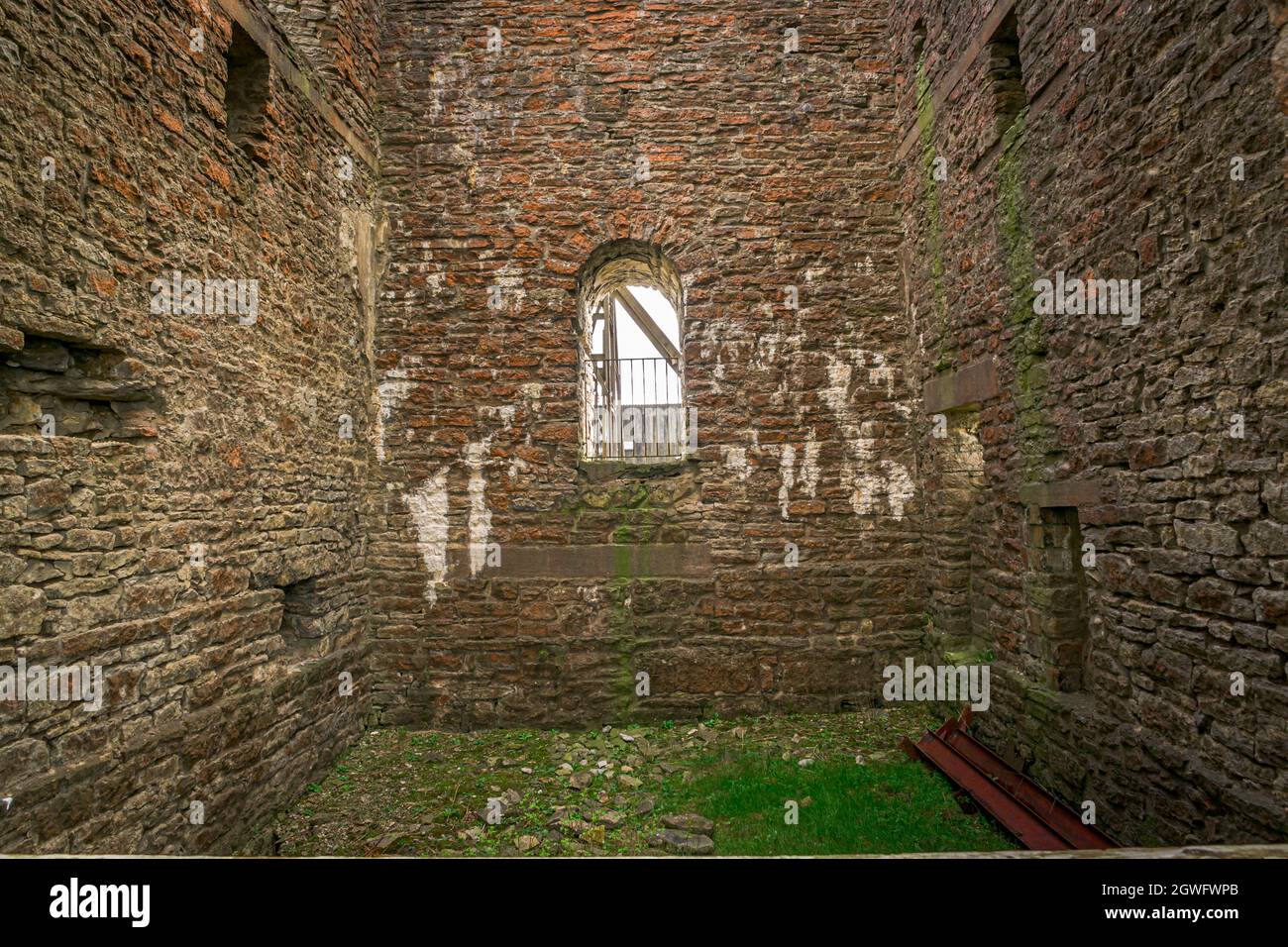 Inside the Cornish engine house at Magpie Mine, Sheldon, a preserved ...