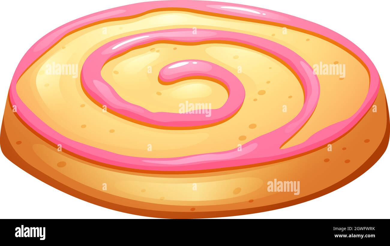 Cookie with pink frosting Stock Vector Image & Art - Alamy