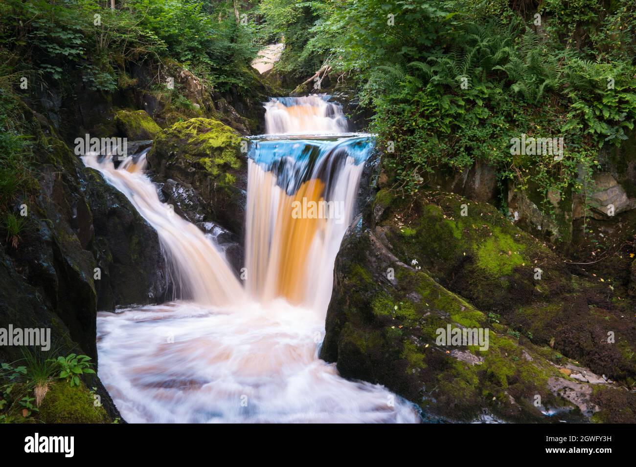 Pecca Falls on the River Twiss in the Ingleton Waterfalls Trail ...