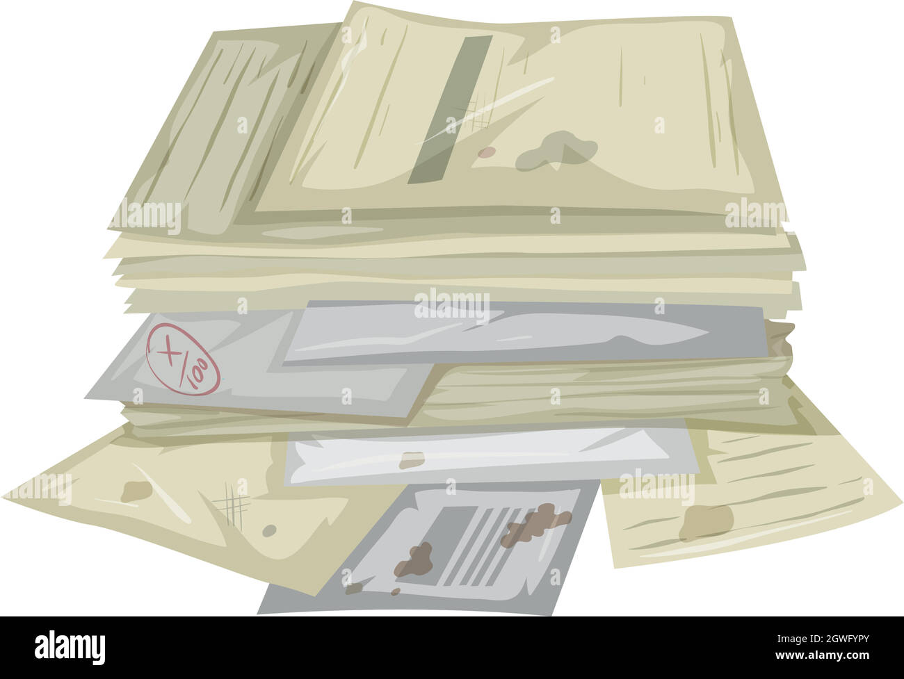 Pile garbage on background Stock Vector Images - Alamy