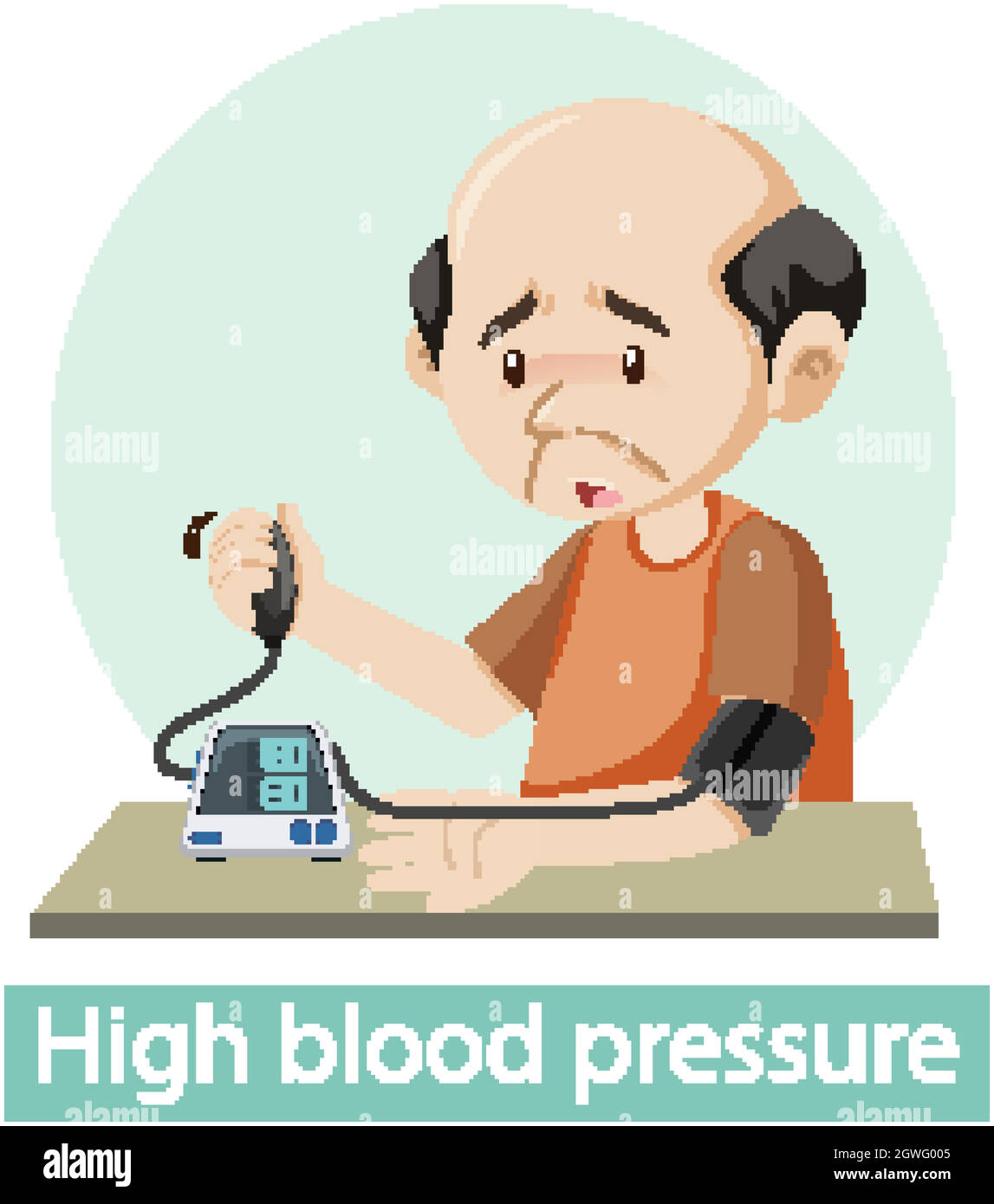 High blood pressure measure Stock Vector Images - Alamy