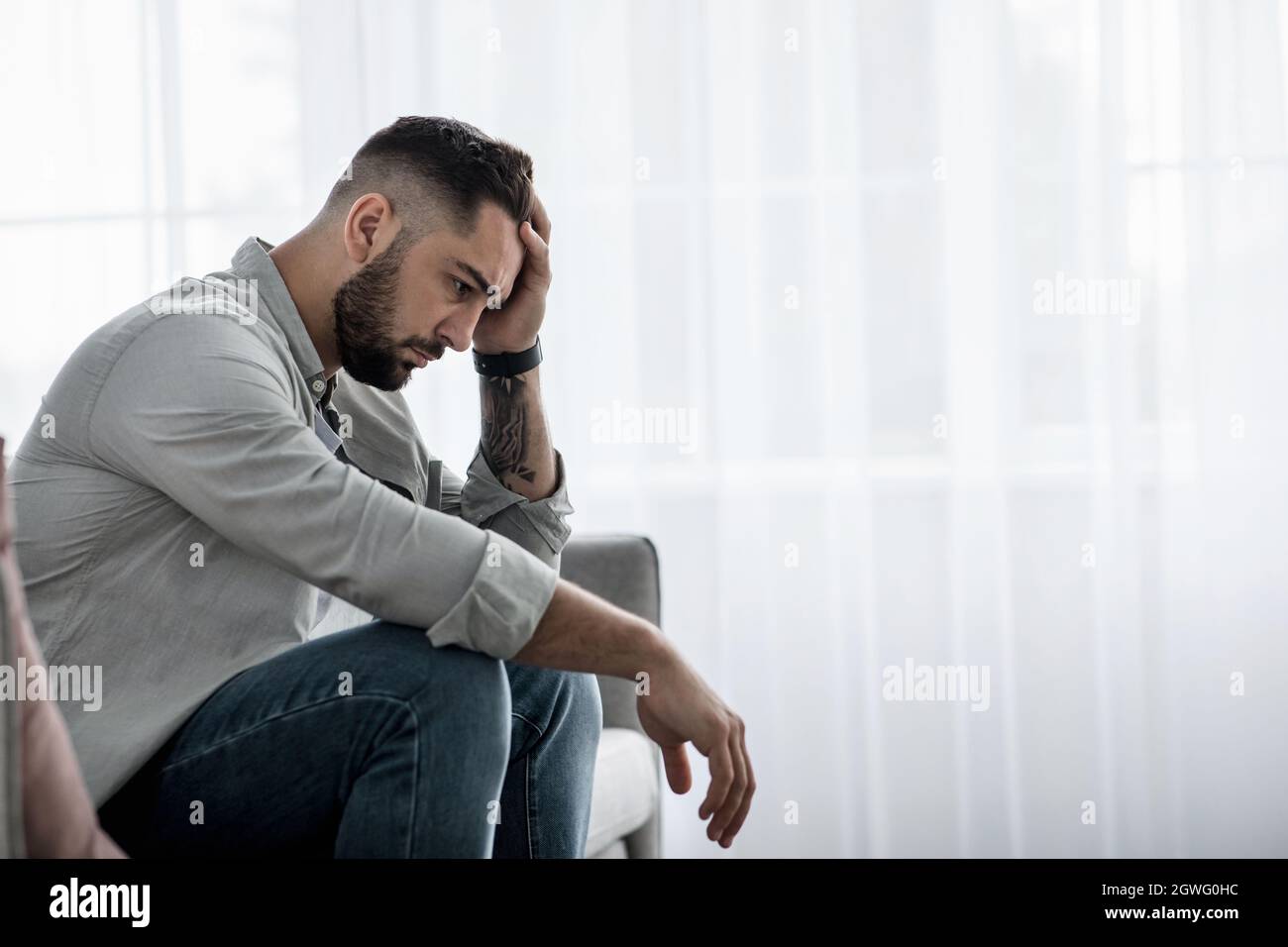 Feeling tired and worried suffering depression amid covid-19 lockdown ...