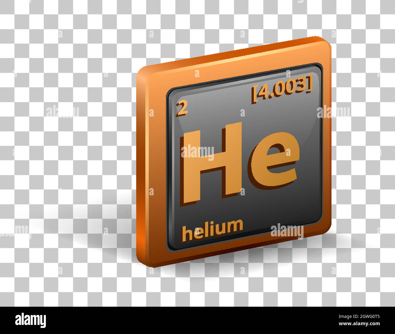 Helium chemical element. Chemical symbol with atomic number and atomic ...
