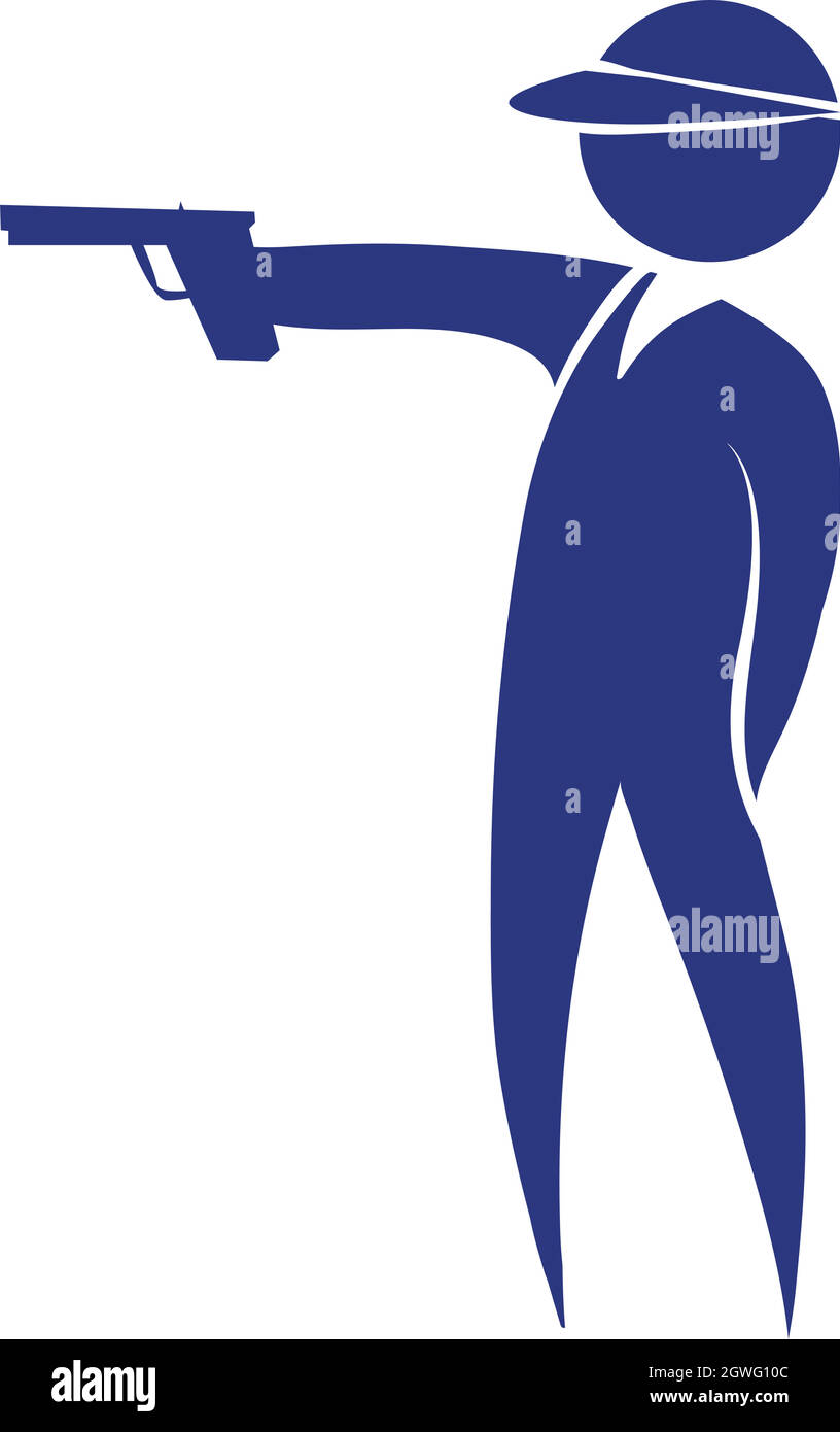 White gun shooting icon isolated Stock Vector Images - Alamy