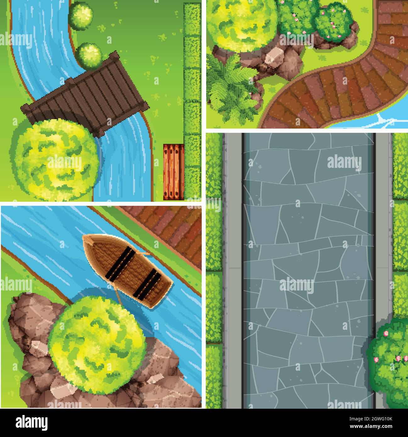 Top view of scenes in the park Stock Vector Image & Art - Alamy