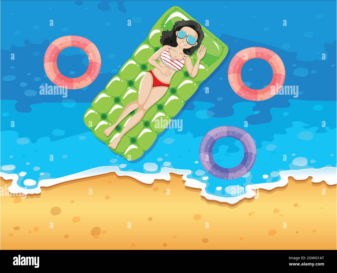 Floating bikini Stock Vector Images - Alamy