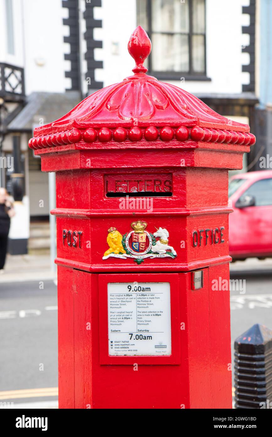 Penfold Hexagonal Post Box, Agincourt Square, Monmouth, South Wales ...