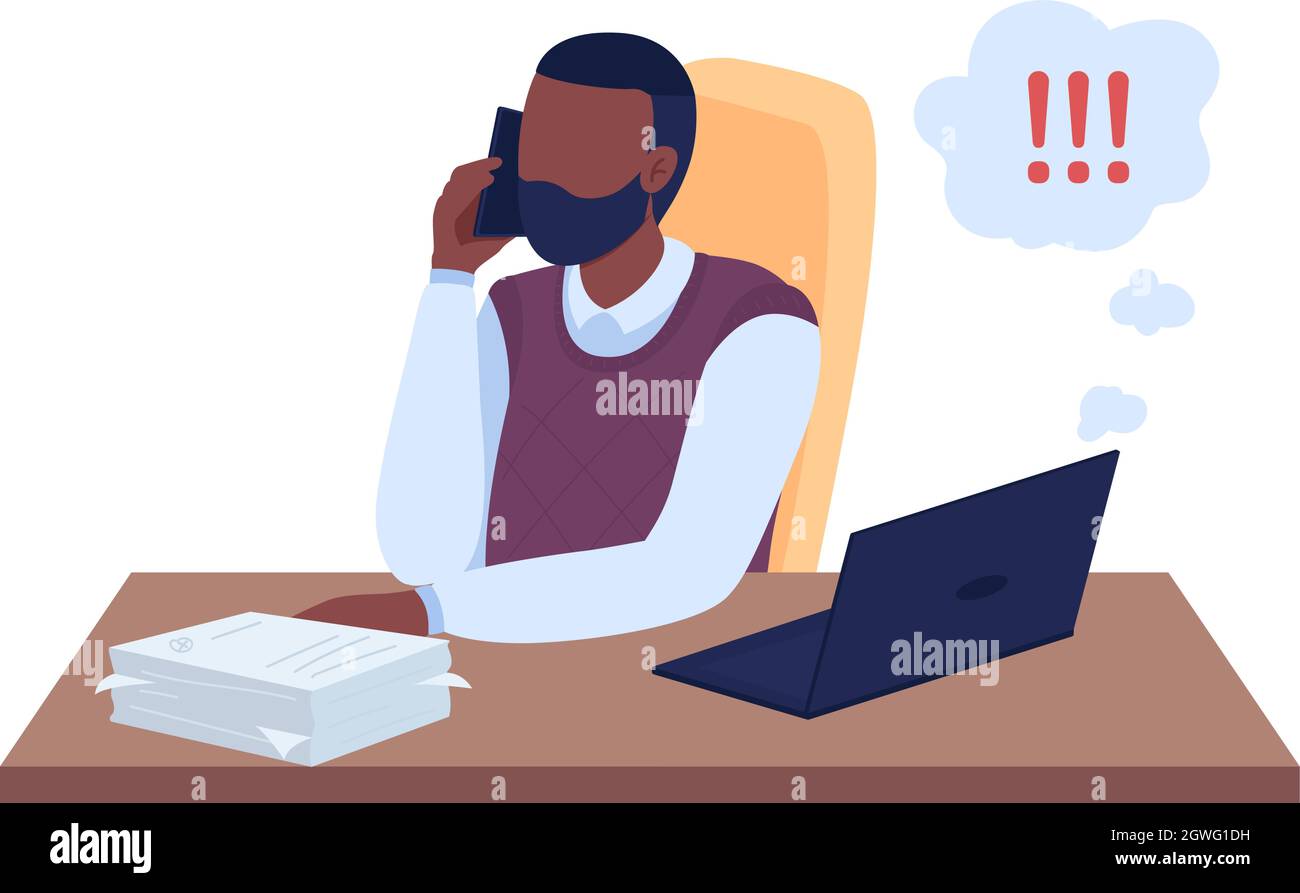 Distracted worker Stock Vector Images - Alamy