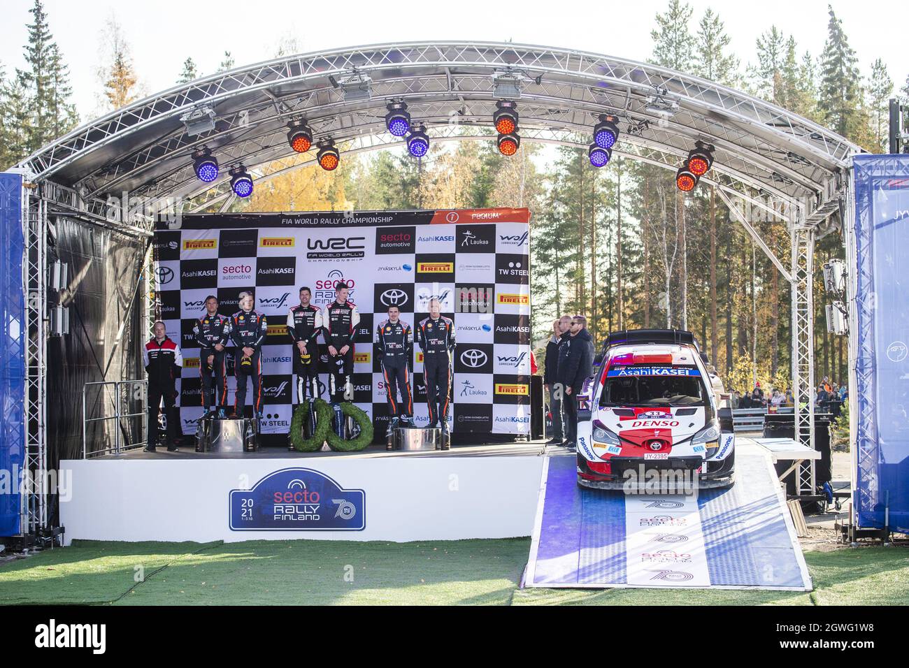podium, portrait during the 2021 Rally Finland, 10th round of the 2021 ...