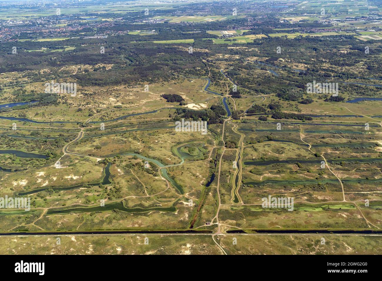 golf course holland aerial panorama Stock Photo - Alamy