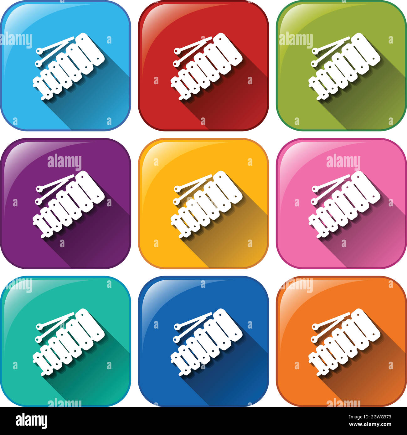 Coloured xylophone Stock Vector Images - Alamy