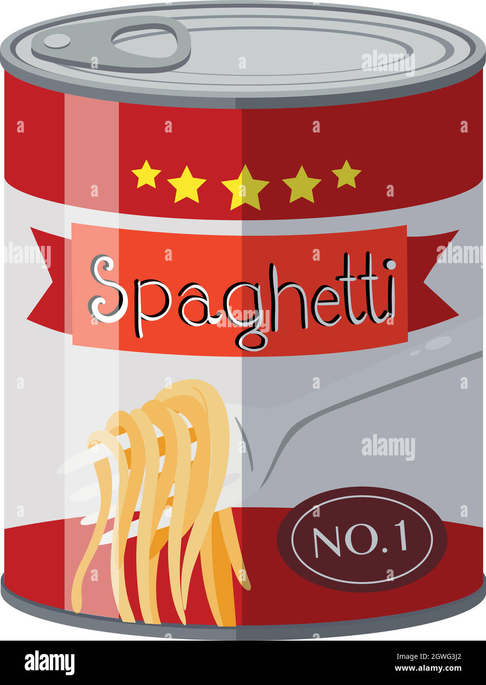 Spaghetti in aluminum can Stock Vector Image & Art - Alamy