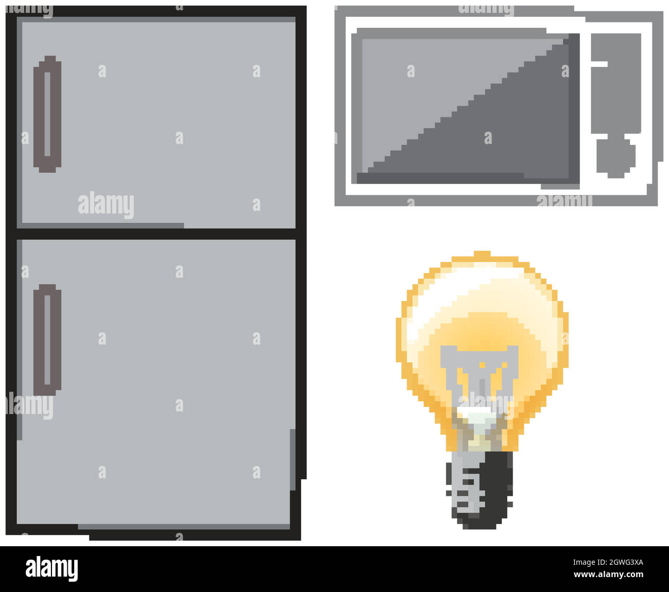 Different electronic devices on white background Stock Vector Image ...