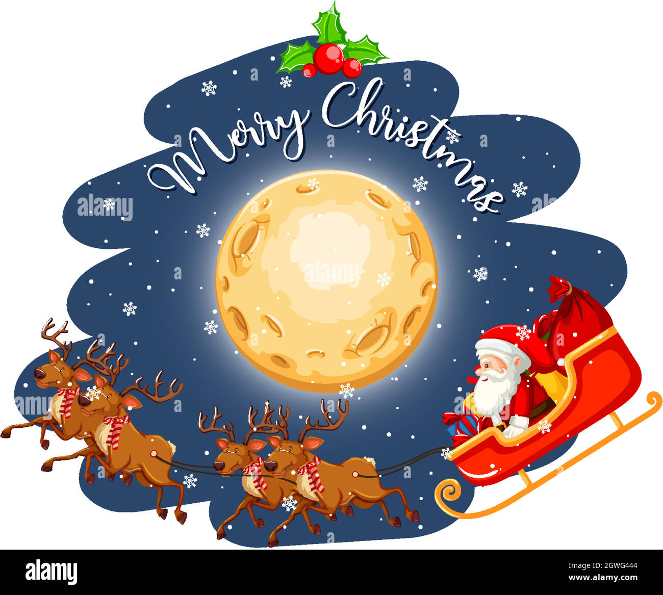 Santa claus in wild Stock Vector Images - Alamy