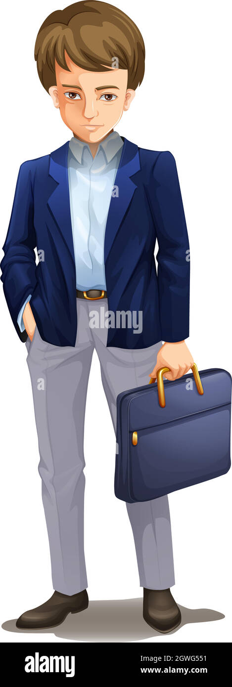 Lazy young businessman Stock Vector Images - Alamy