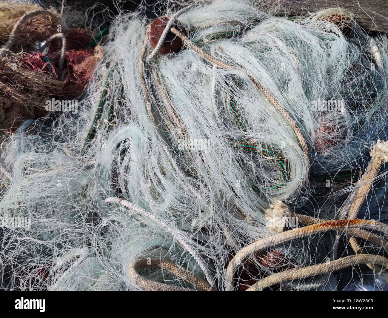 Fisherman fish fishing net close up detail Stock Photo - Alamy