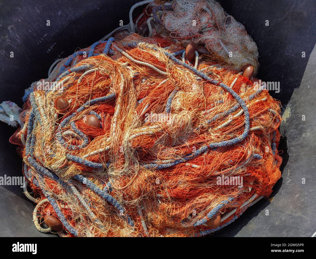 Fisherman fish fishing net close up detail Stock Photo - Alamy