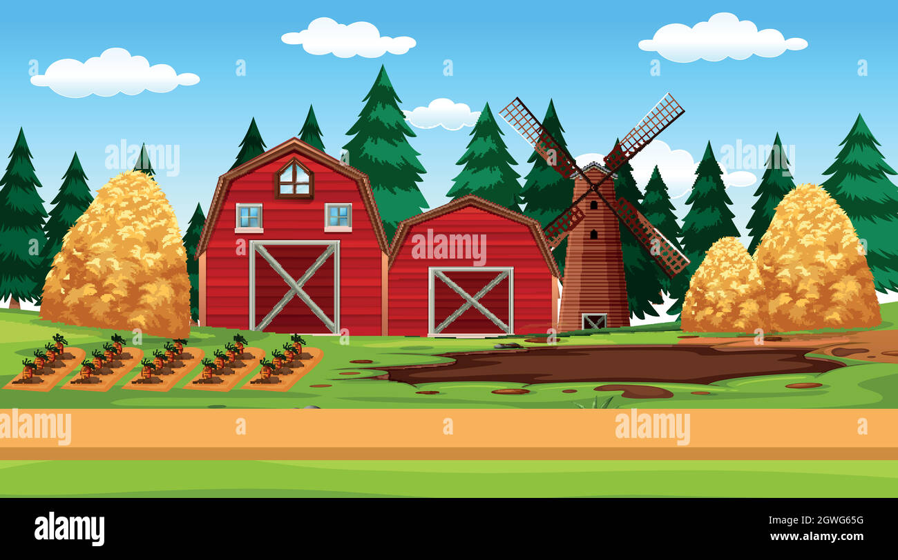 Nature scene landscape template Stock Vector Image & Art - Alamy