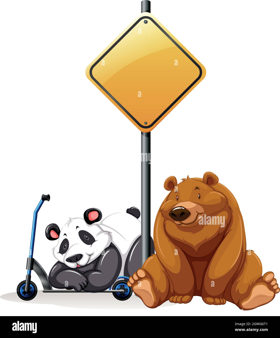 Yellow bear Stock Vector Images - Alamy