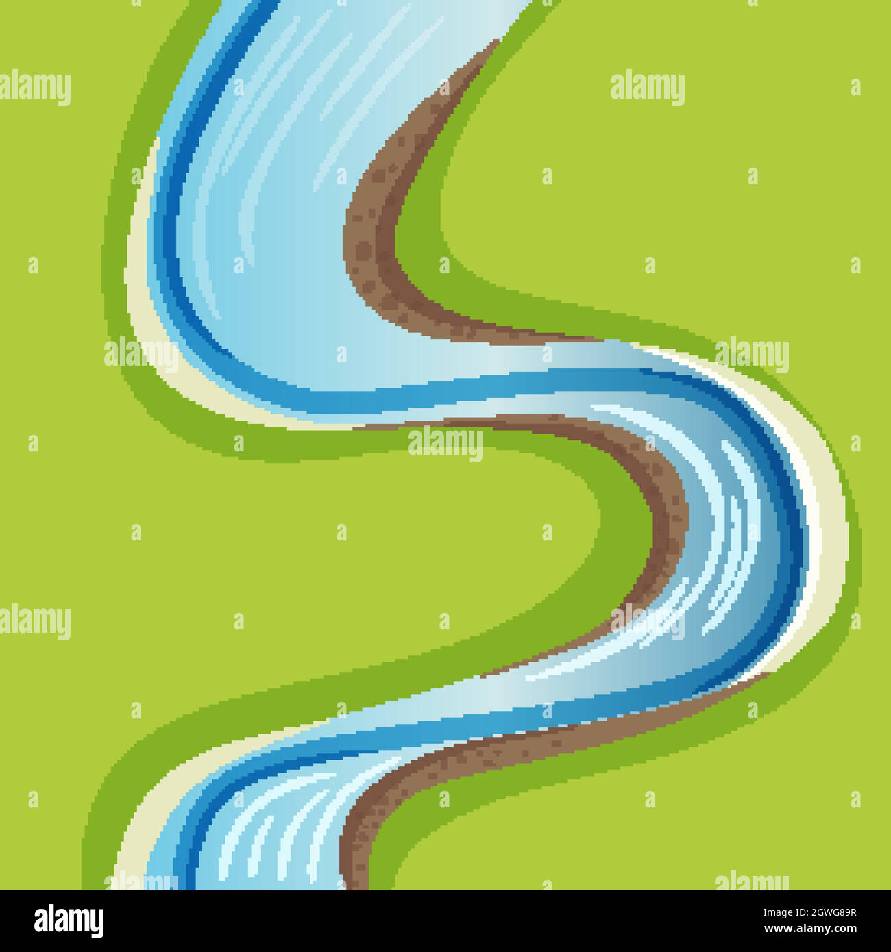 Top view of river landscape Stock Vector Image & Art - Alamy
