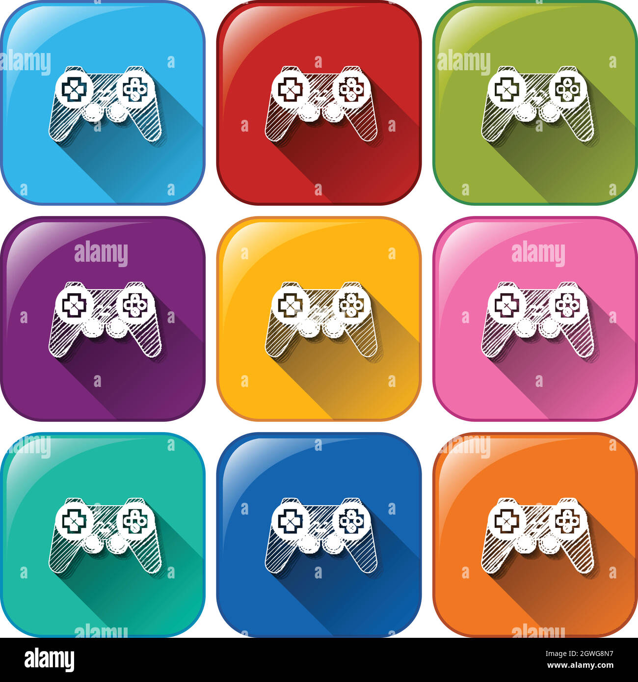 Orange remote control Stock Vector Images - Alamy