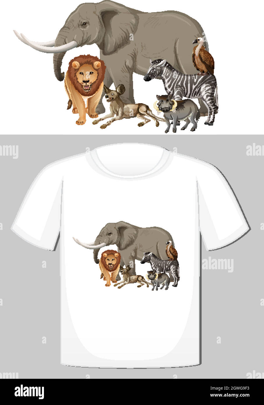 Group of wild animals design for t-shirt Stock Vector Image & Art - Alamy