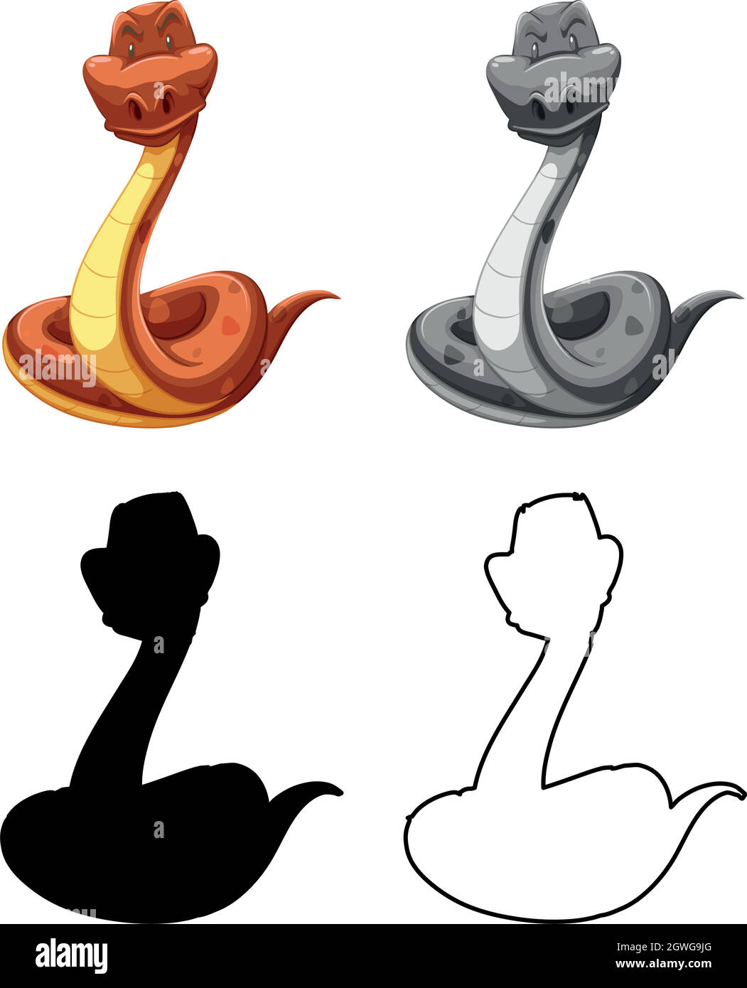 Set of snake character Stock Vector Image & Art - Alamy