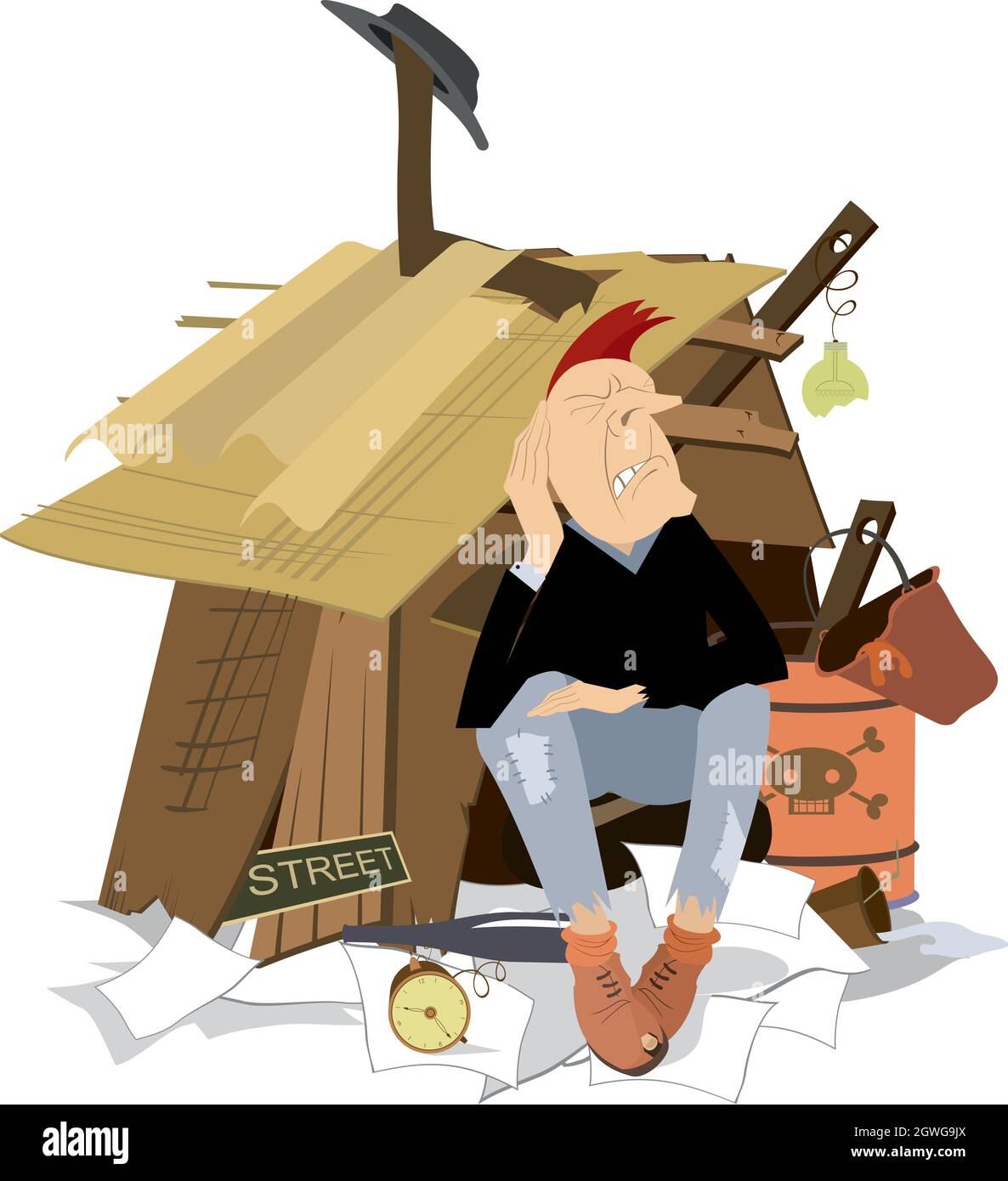 Homeless People Cartoon