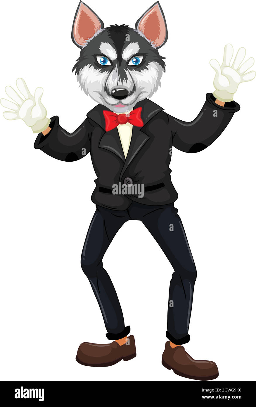 Art Dog Wearing Suit