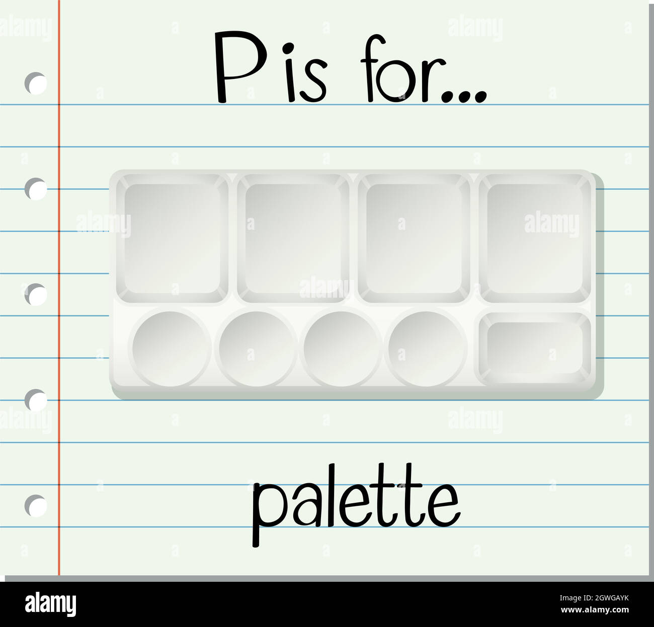 Flashcard letter P is for palette Stock Vector Image & Art - Alamy