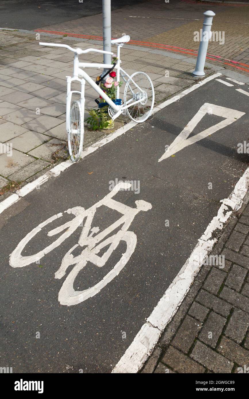 A cycle ghost bike (also referred to as ghostcycle or WhiteCycle ...
