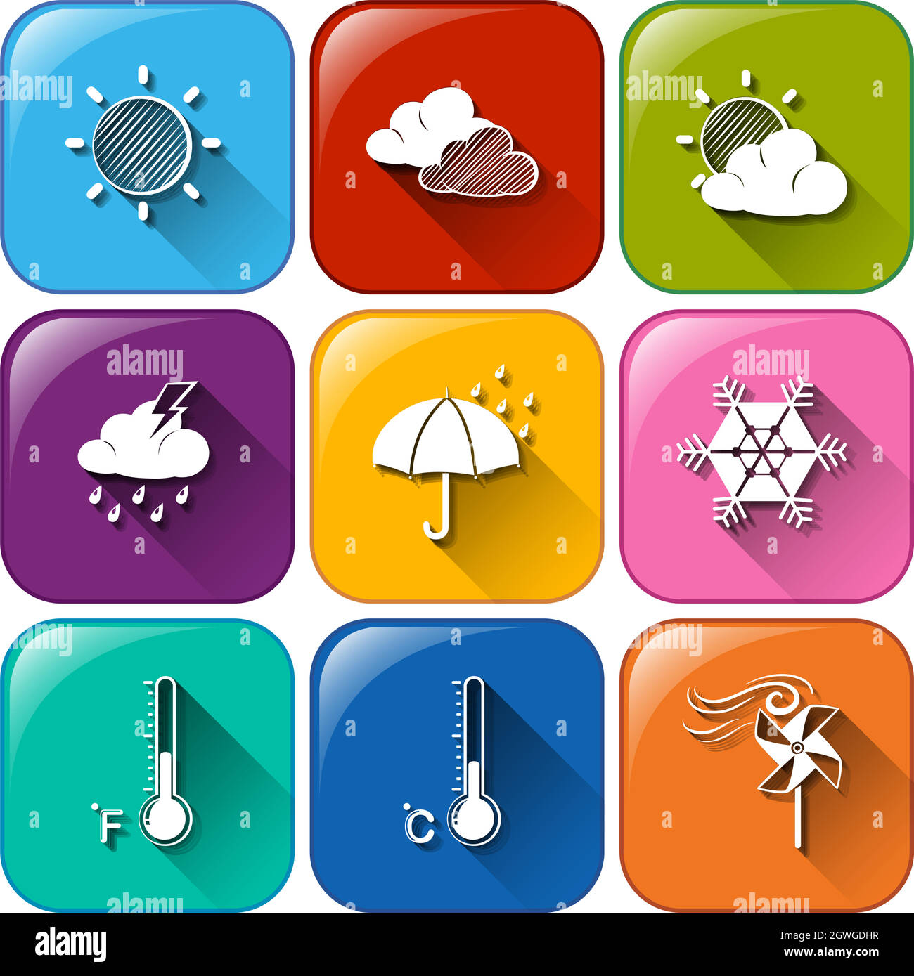 Different weather Stock Vector Images - Alamy