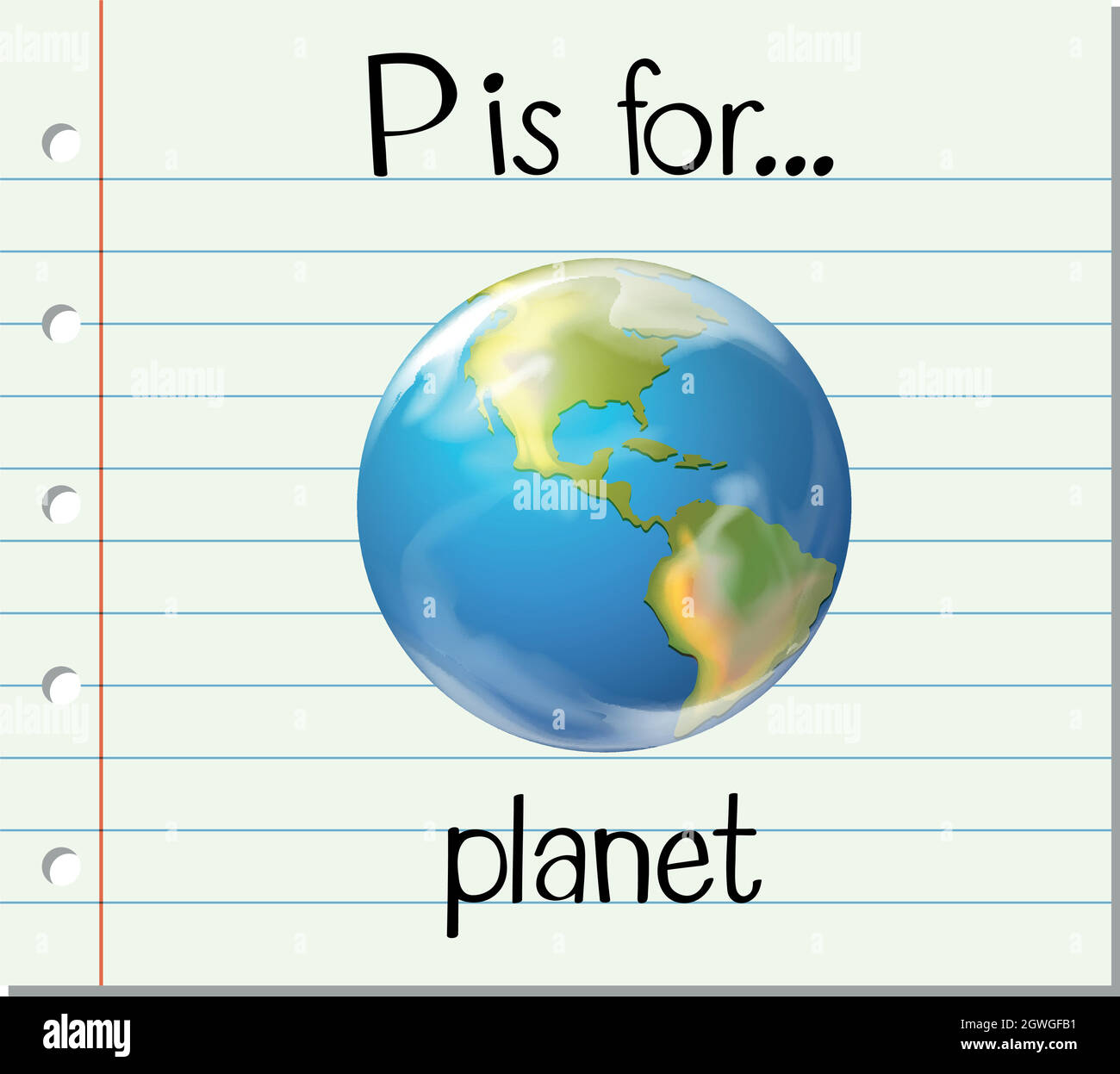 Flashcard letter P is for planet Stock Vector Image & Art - Alamy