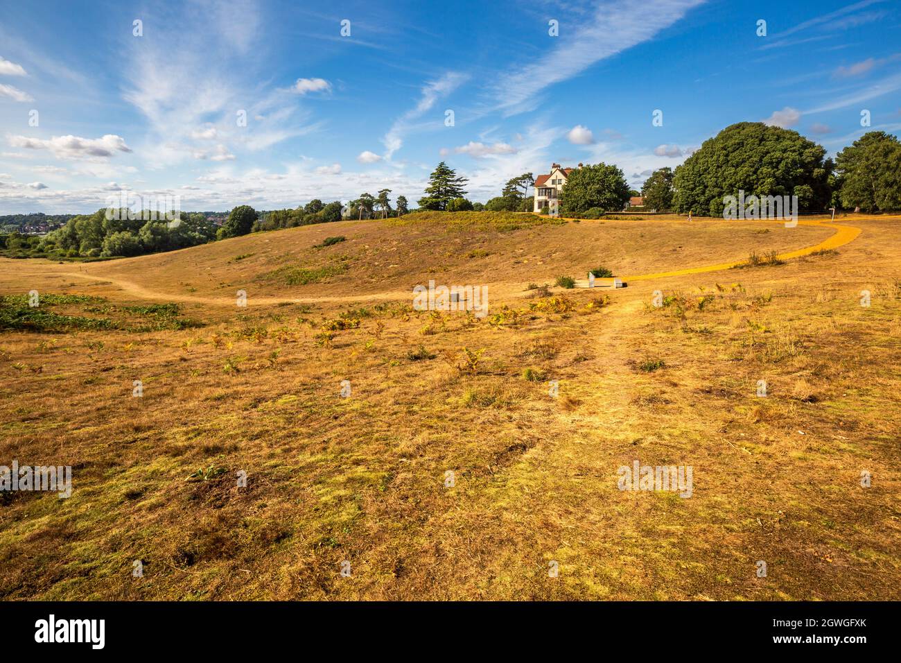 Across the 'Hoo' to Tranmer House at Sutton Hoo, Suffolk, England Stock ...